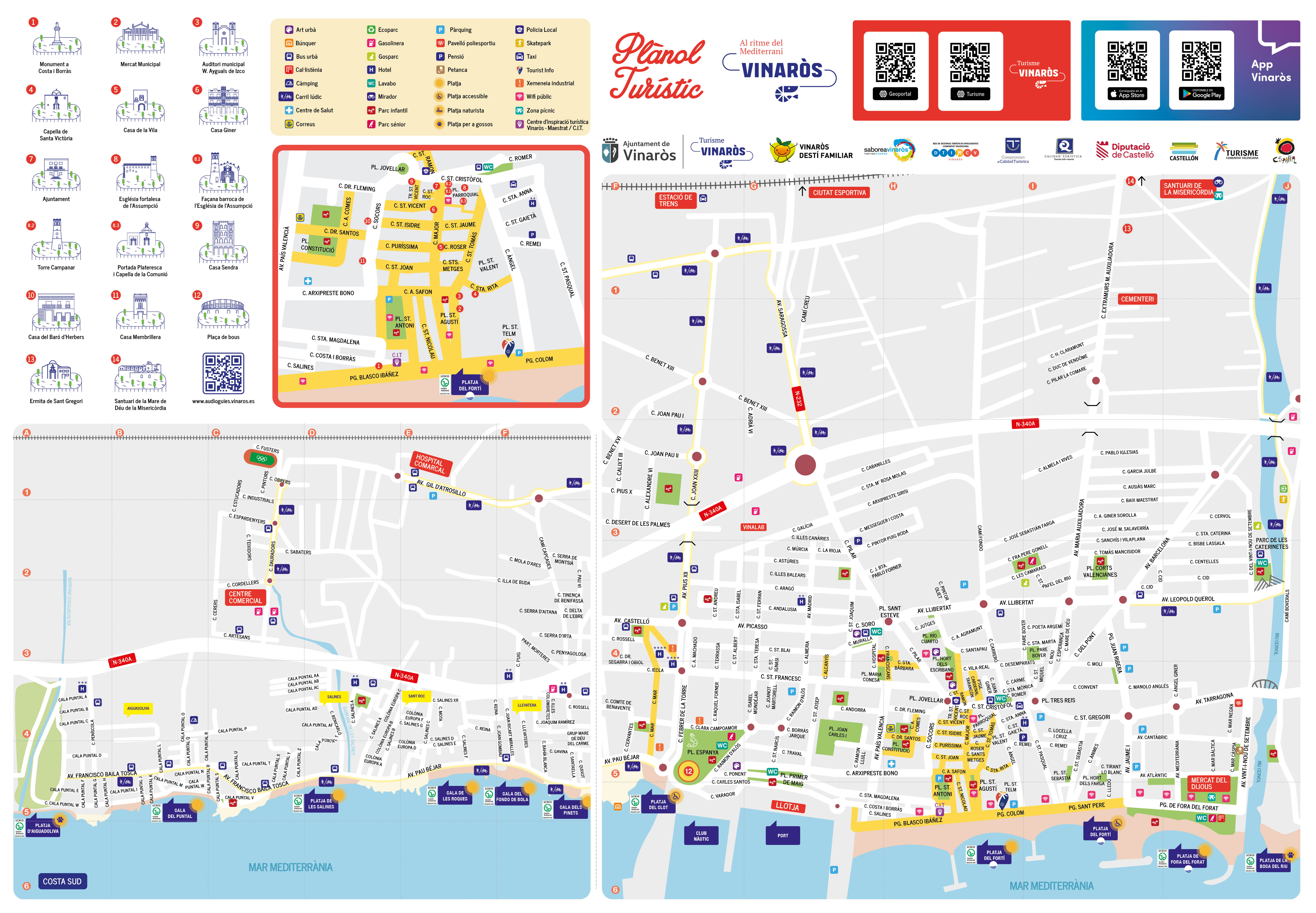 Plano Mapa Callejero Vinaròs | Turismo de Vinaròs